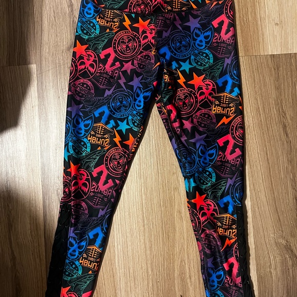 Zumba Fitness | Pants & Jumpsuits | Colorful Graphic Zumba Leggings ...